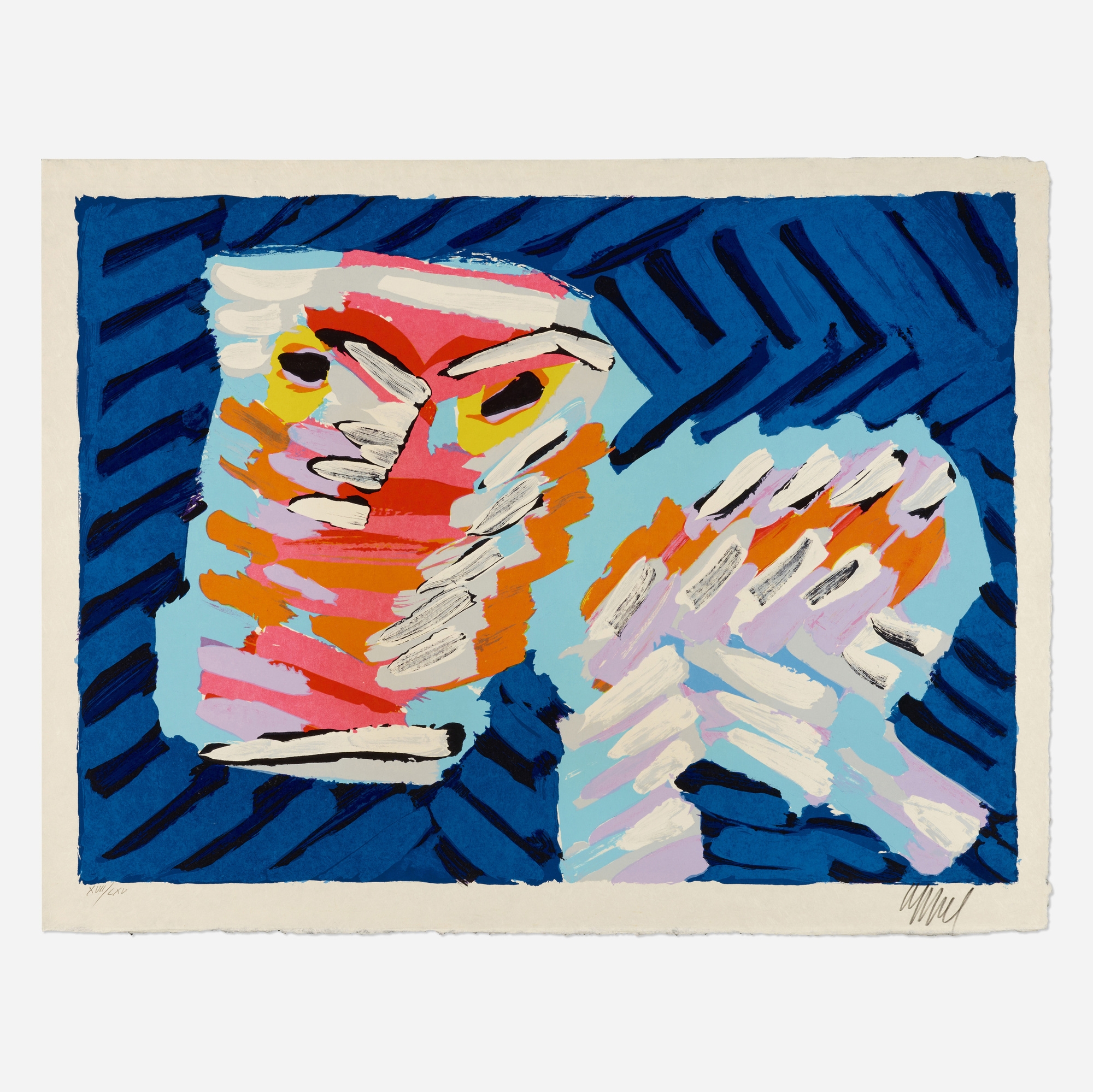 Karel Appel | Sad Cat (from the Cats portfolio) (1979) | MutualArt