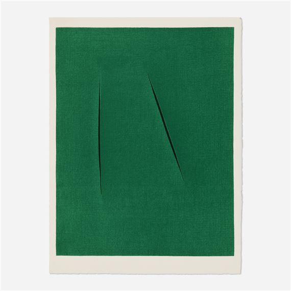Lucio Fontana | Concetto Spaziale (from XXe Siècle) (1975) | MutualArt