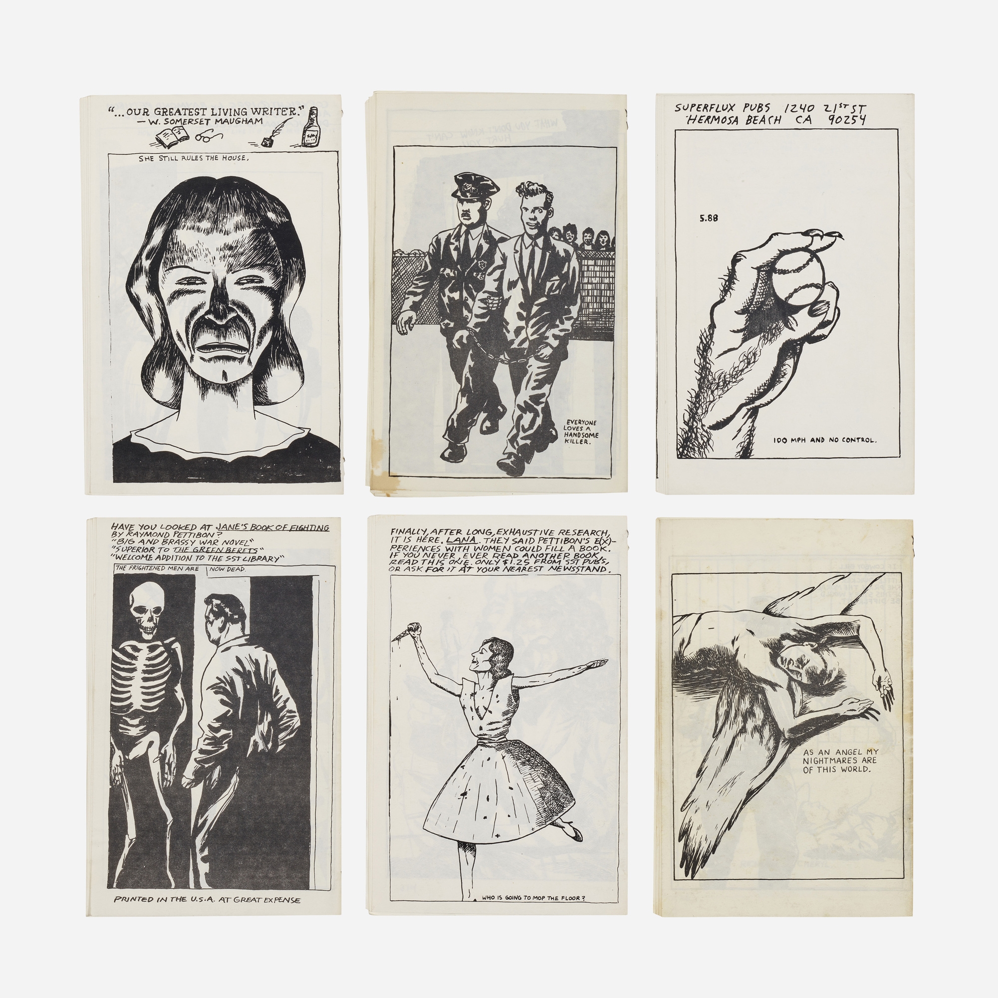 Raymond Pettibon | Collection of six zines (1984 - 1988) | MutualArt