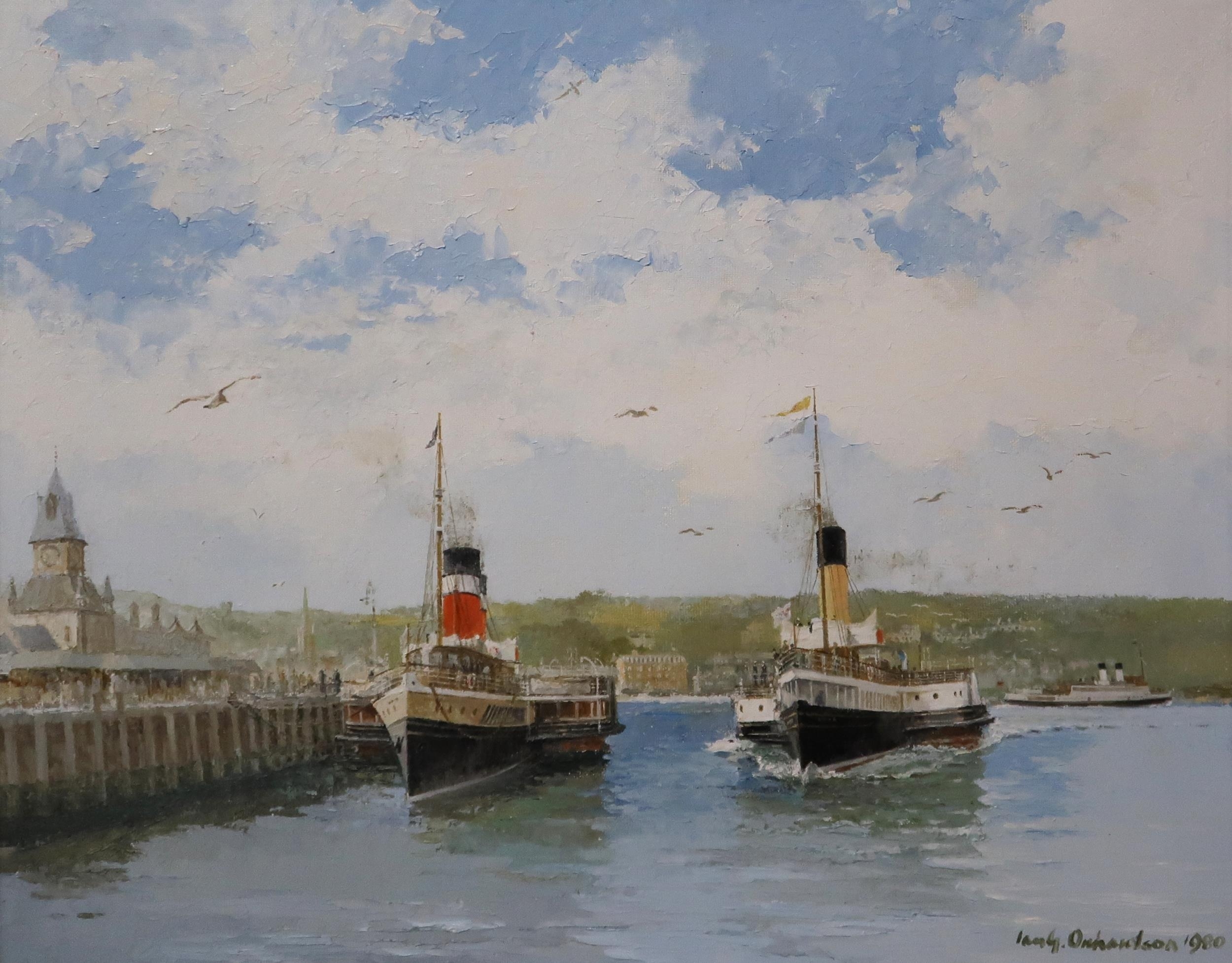 Ian G. Orchardson | PADDLE STEAMERS JEANNIE DEANS ) AND DUCHESS OF FYFE ...