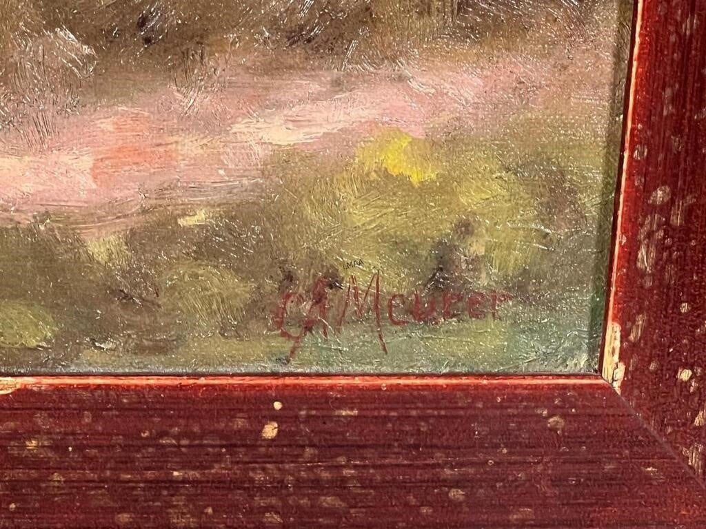 Charles Alfred Meurer | CHARLES MEURER OIL ON CANVAS LANDSCAPE Height ...