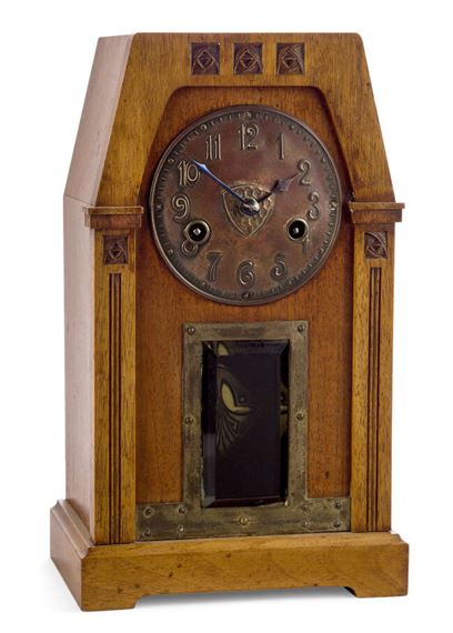 Glasgow School | Glasgow School Arts and Crafts twin-train mantel clock ...