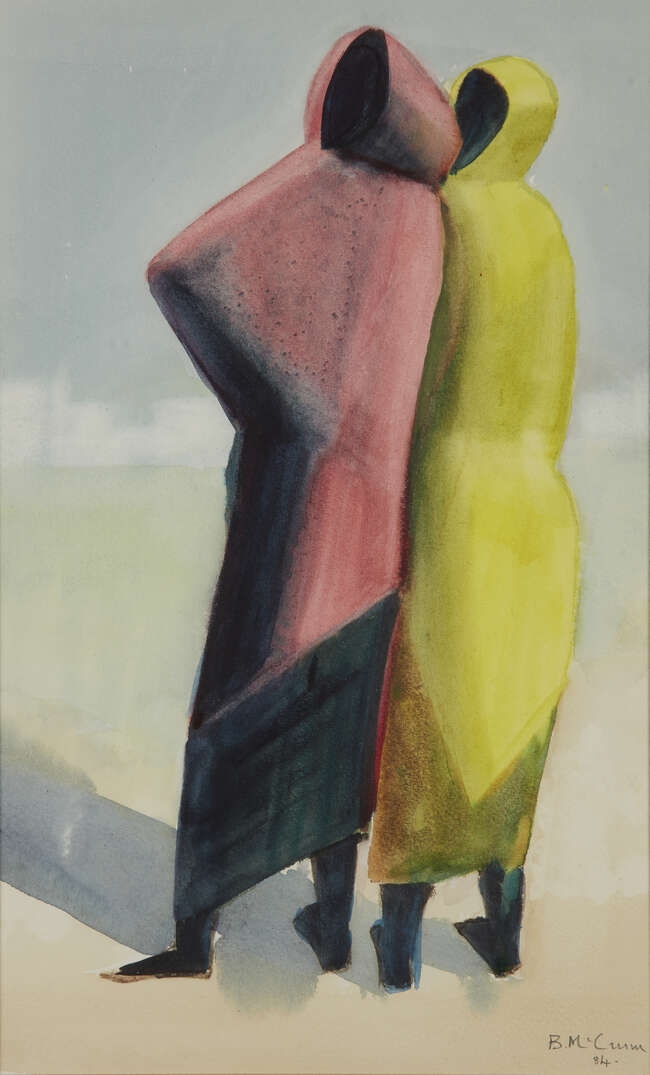 Bridget McCrum | British b.1934 - Two standing figures (1934) | MutualArt