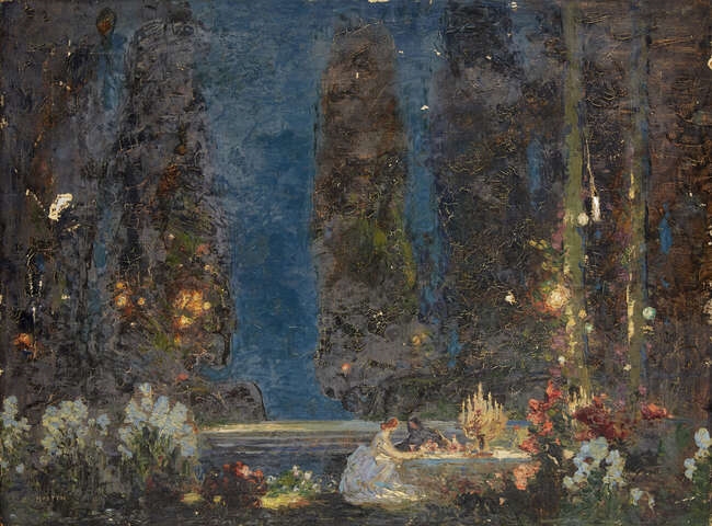 Thomas Edwin Mostyn | An enchanted garden (1923) | MutualArt