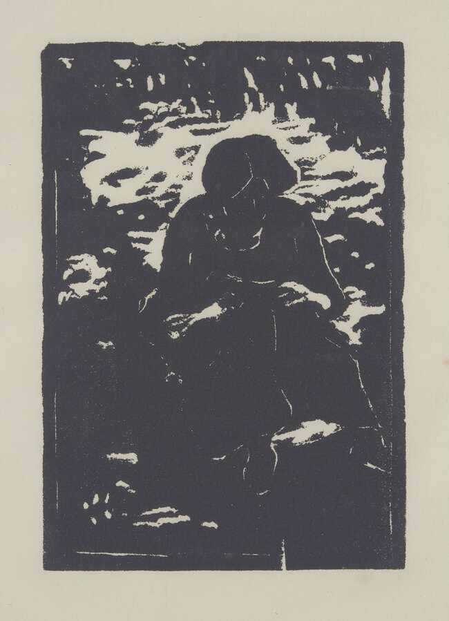 Arthur Segal | The artist's wife reading (Circa 1912) | MutualArt