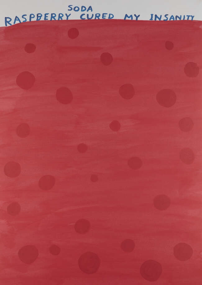 David Shrigley | Raspberry Soda Cured My Insanity (2022) | MutualArt