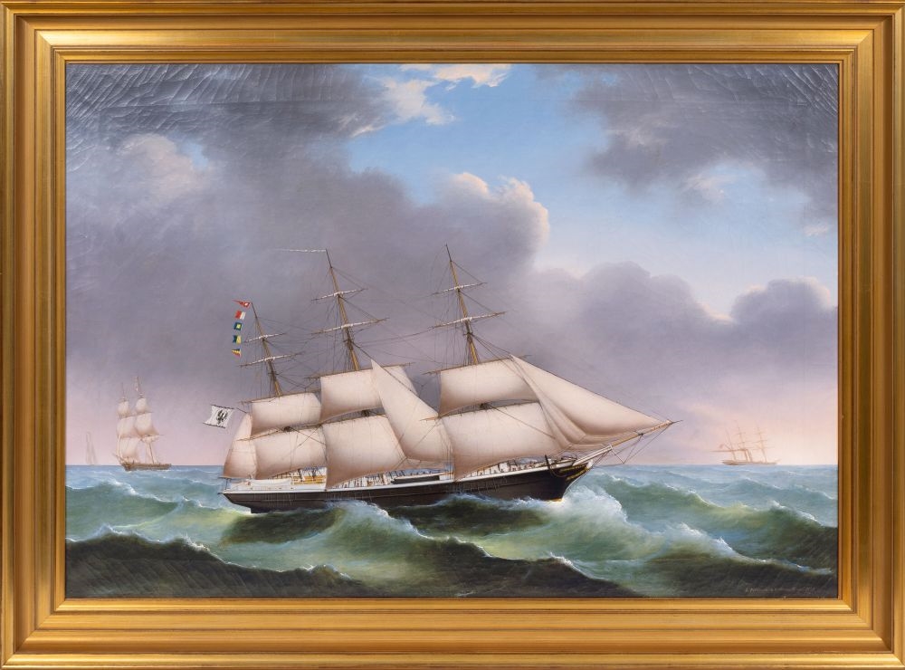 Peter Christian Holm | The Three-Master Ferdinand Nies (1857) | MutualArt