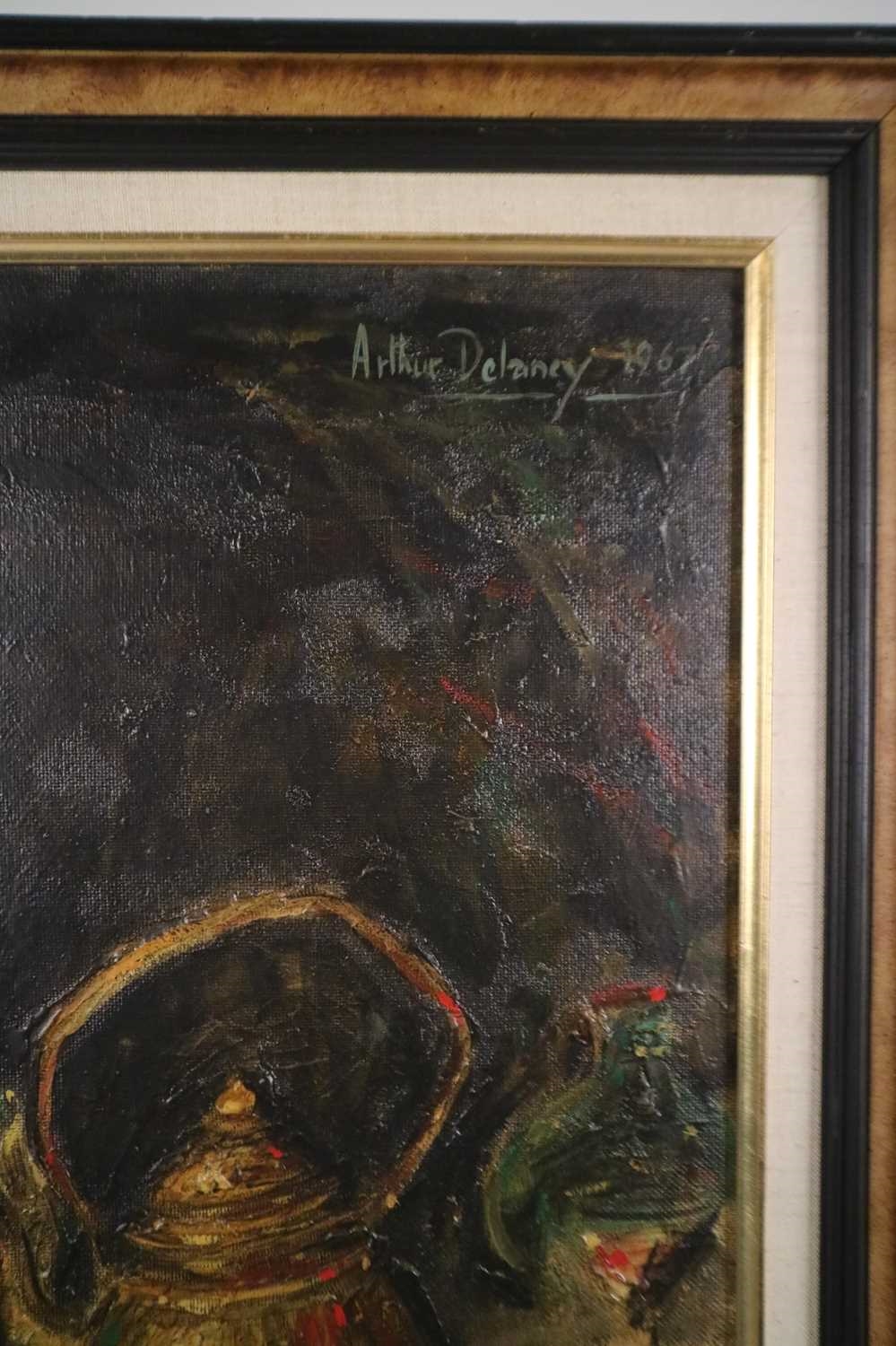 Arthur Delaney | A Still Life of a carafe, kettle and apples (1967 ...