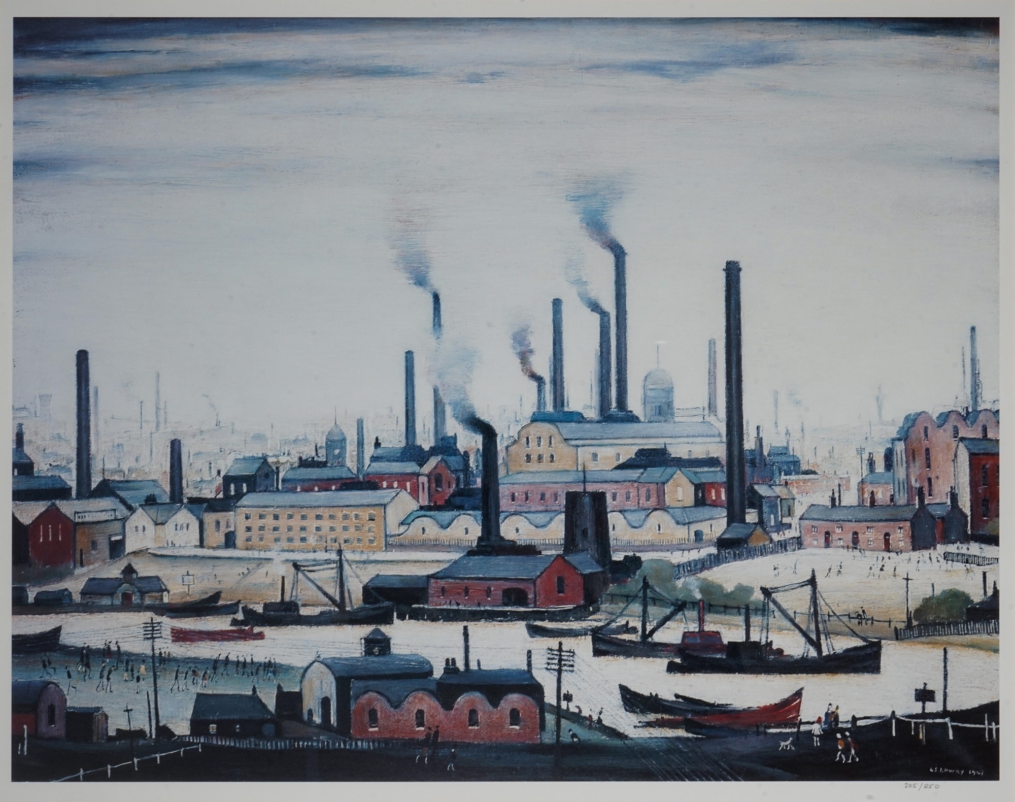 Laurence Stephen Lowry | Landscape with Figures (1957) | MutualArt