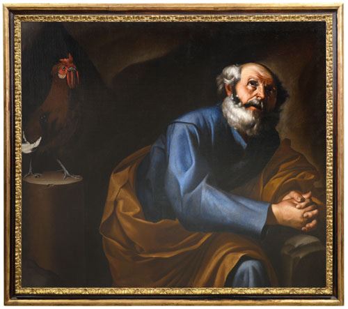 Caravaggian School, 17th Century | St. Peter and the rooster | MutualArt