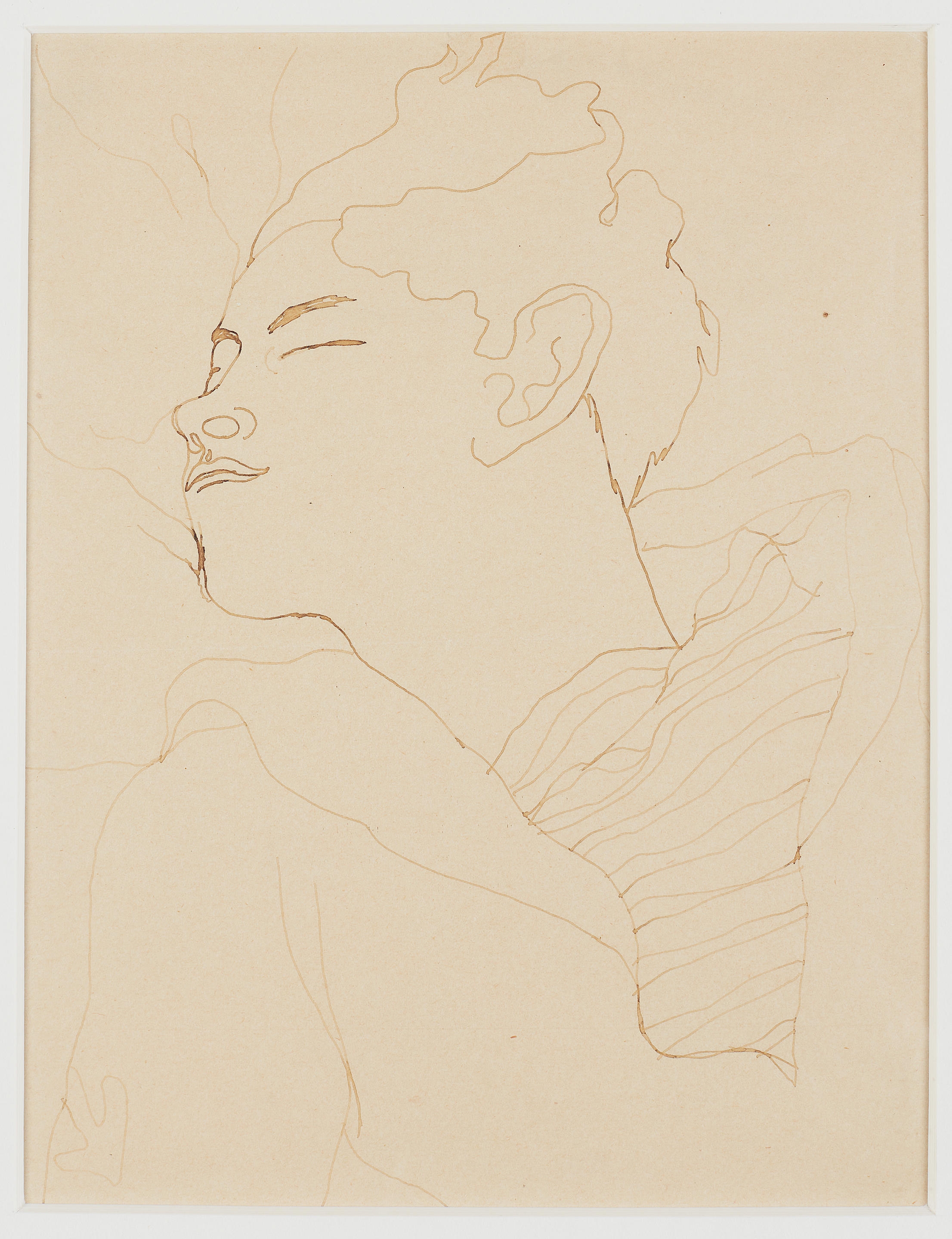Jean Cocteau | Portrait de Jean Desbordes endormi (1929) | MutualArt