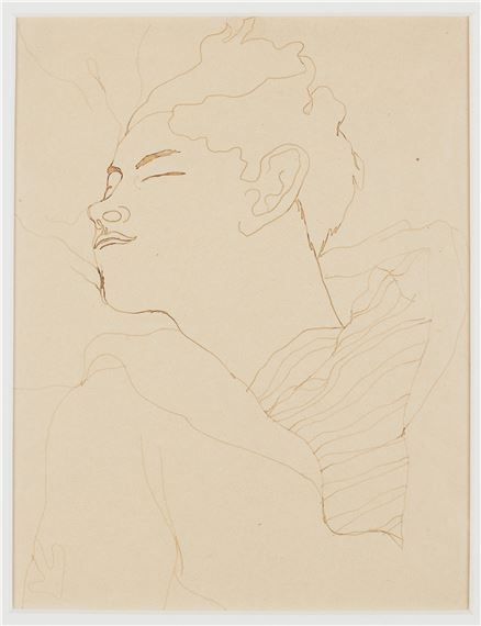 Jean Cocteau | Portrait de Jean Desbordes endormi (1929) | MutualArt