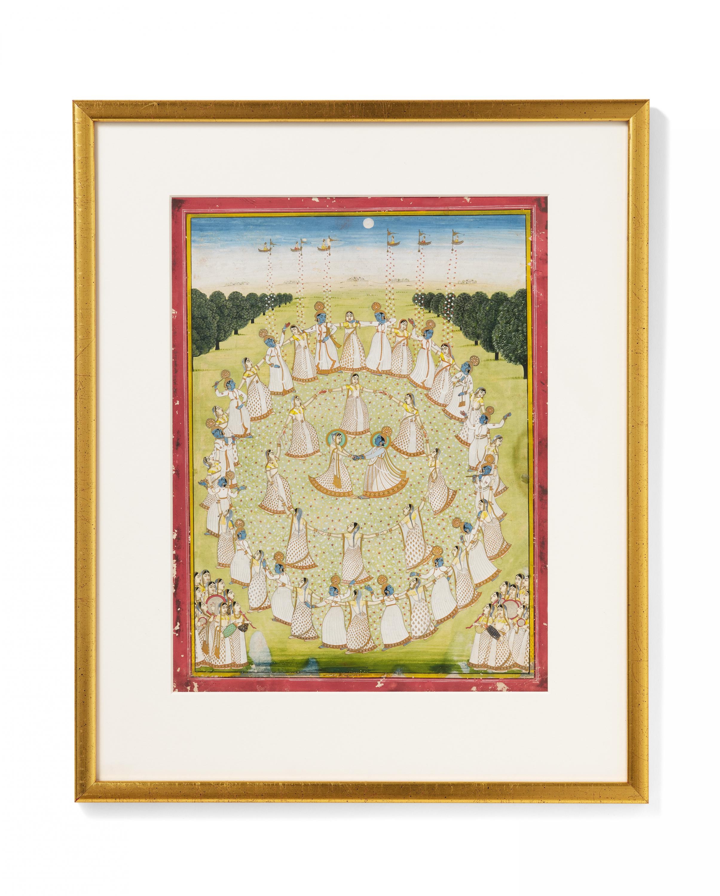 Indian School, 18th Century | MINIATURE WITH DANCING DEITIES AND HUMANS ...