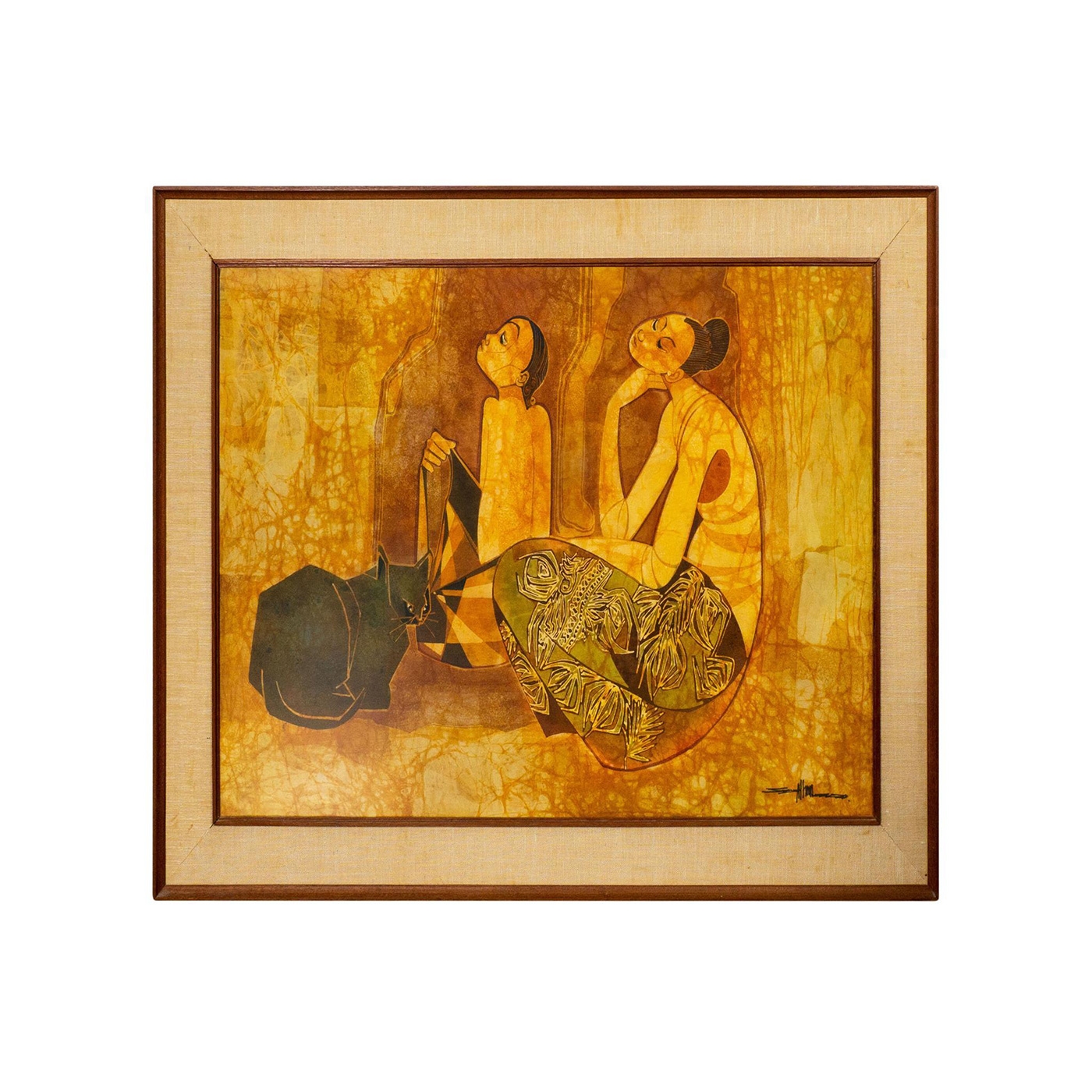 Seah Kim Joo | Beautiful original Batik painting depicting a mother and ...