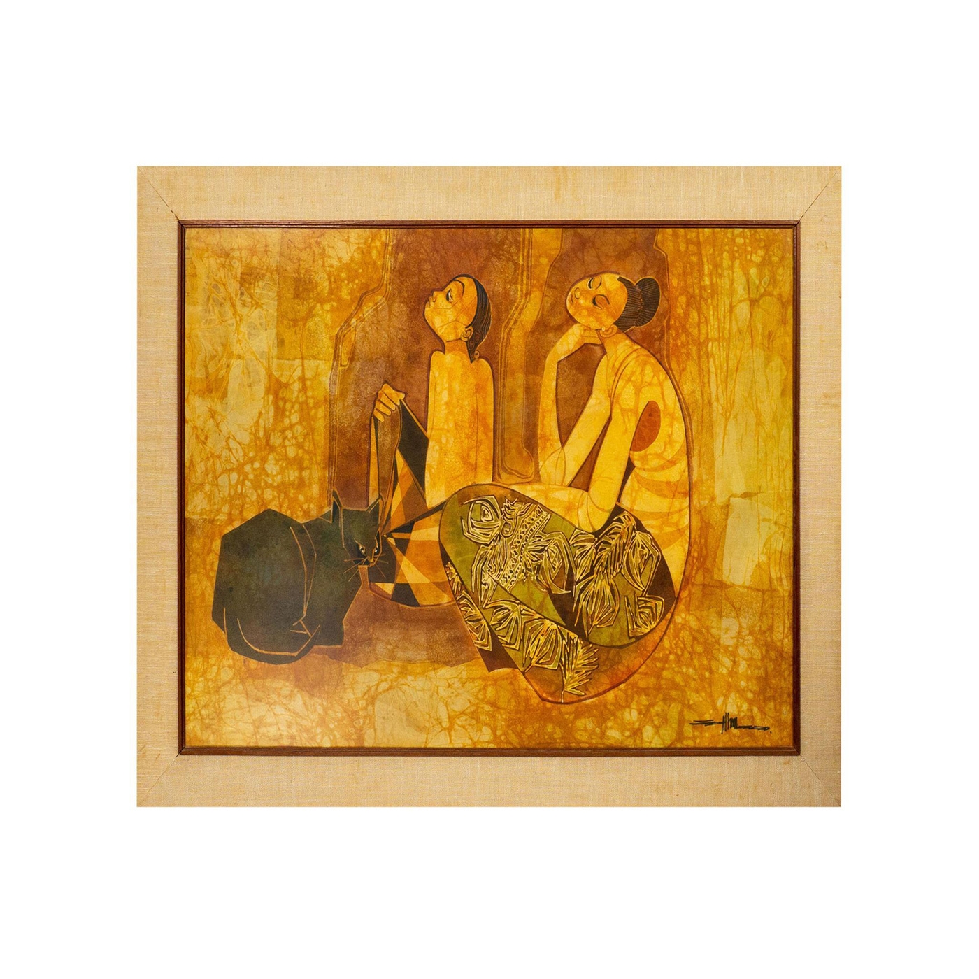 Seah Kim Joo | Beautiful original Batik painting depicting a mother and ...