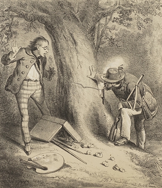 Ludwig Beckmann | Maler und Förster im Wald (1855) | MutualArt