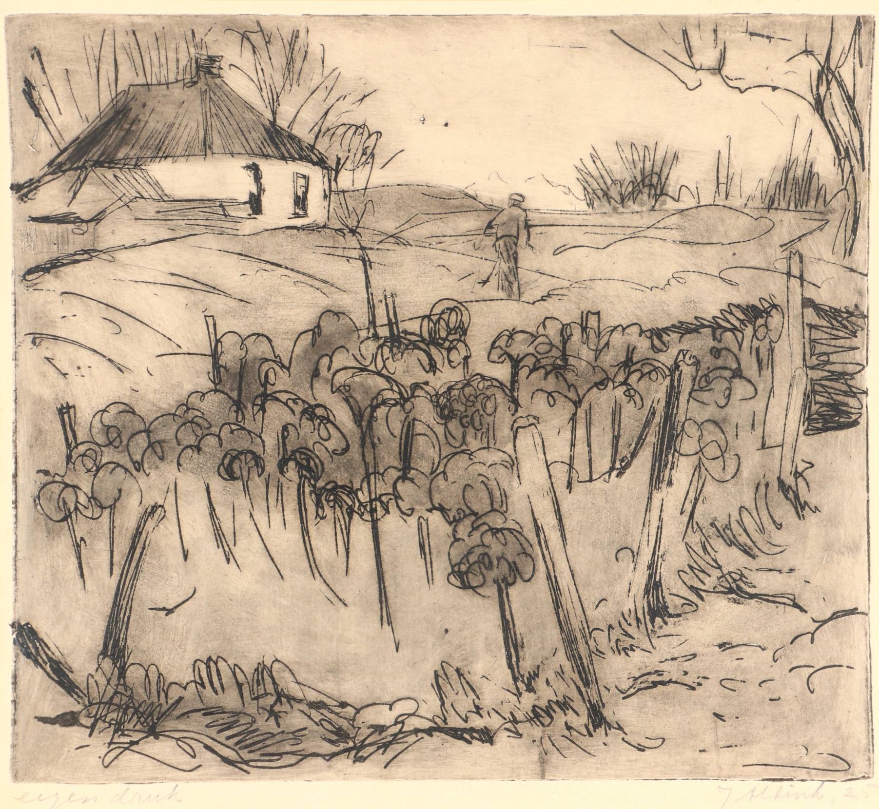Jan Altink | A farmhouse in winter | MutualArt