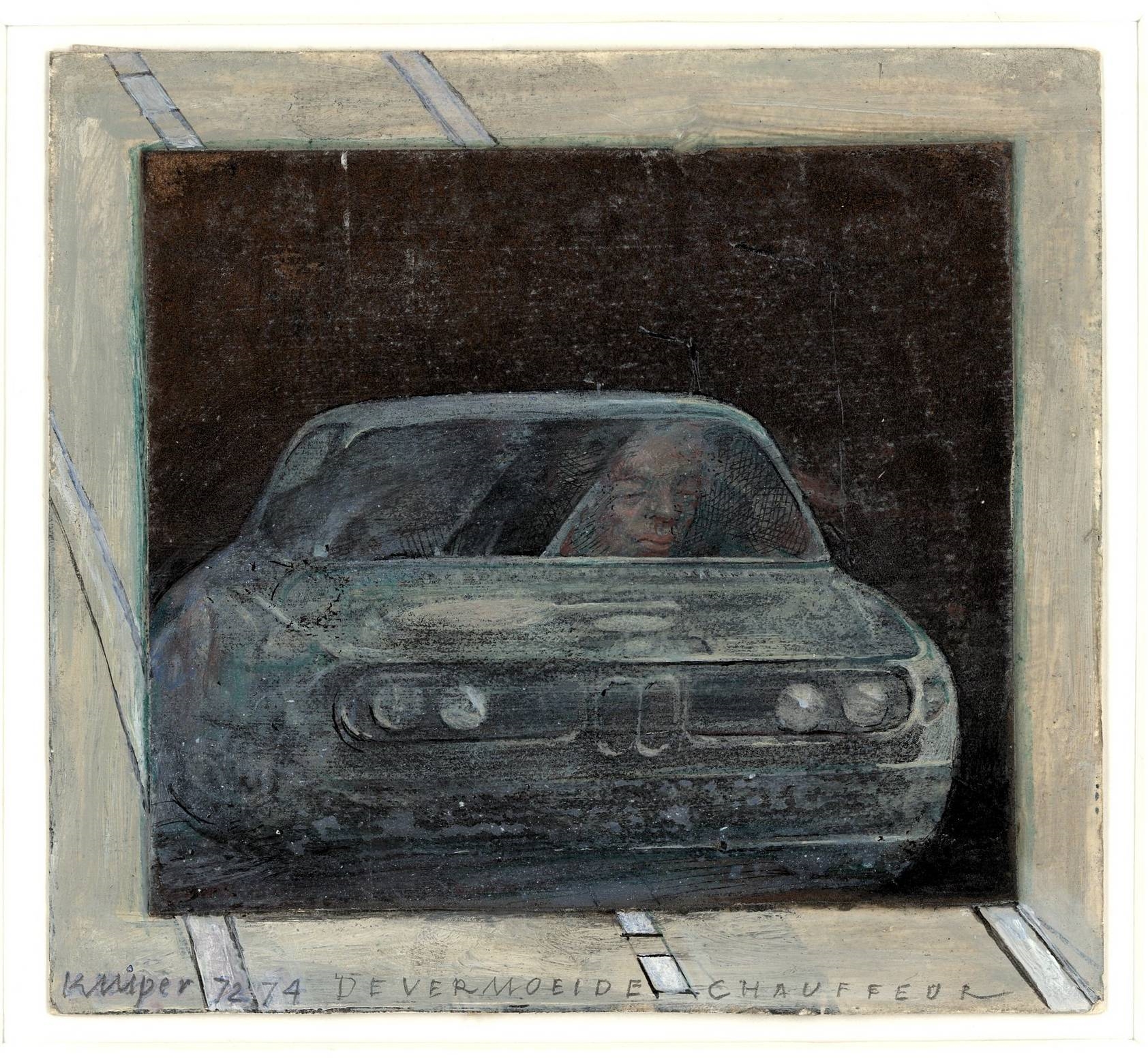 Jan Kuiper | Four faces in profile and a cat in the middle; De ...