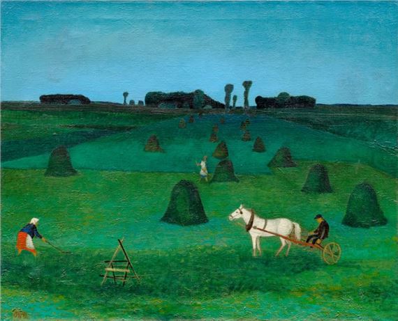 Vlastimil Benes | Field on a Hilltop (1959) | MutualArt