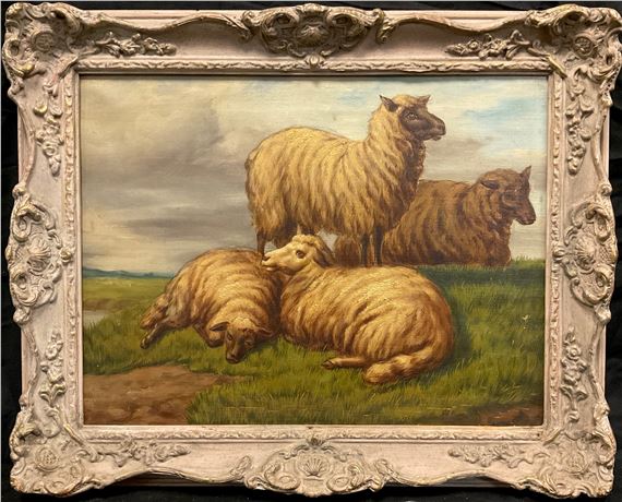 Alfred Morris | Flock of Sheep at Rest, | MutualArt