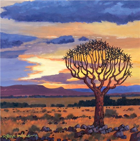 Richard Beyleveld | GUIVER TREE DURING SUNSET | MutualArt