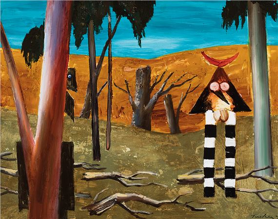 Albert Tucker | John Batman Encounters Eliza Callaghan (1971) | MutualArt