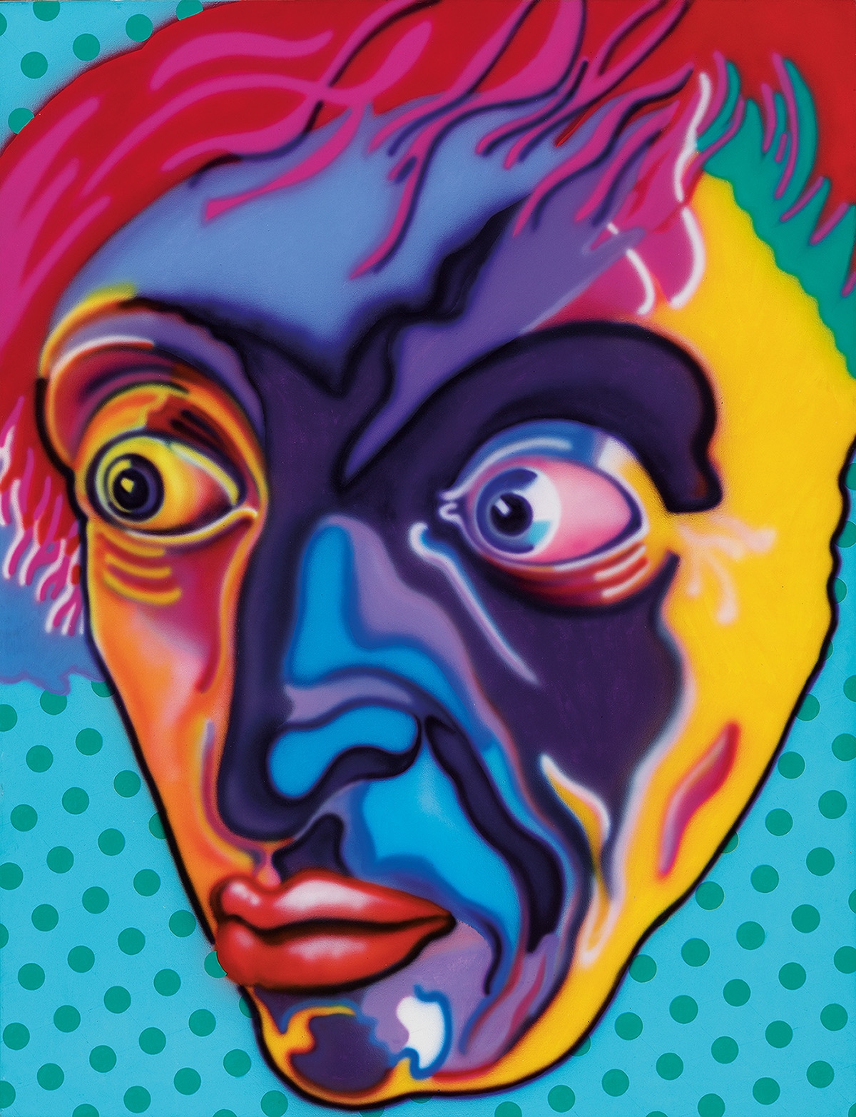Howard Arkley | Psychedelic Head (1990) | MutualArt