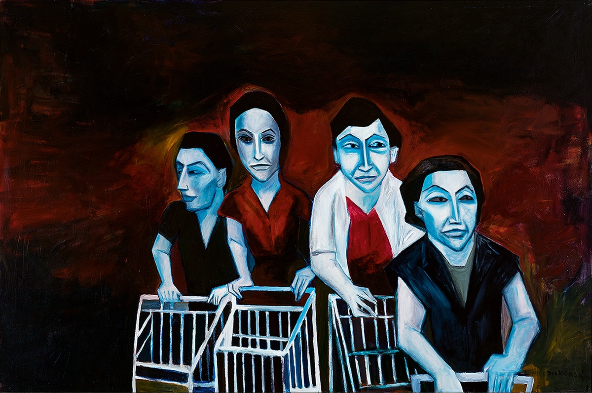 Robert Dickerson | Women with Trolleys (2001) | MutualArt
