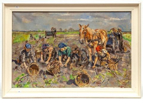 Erasmus Krumpelman | Het rooien van de aardappels | MutualArt