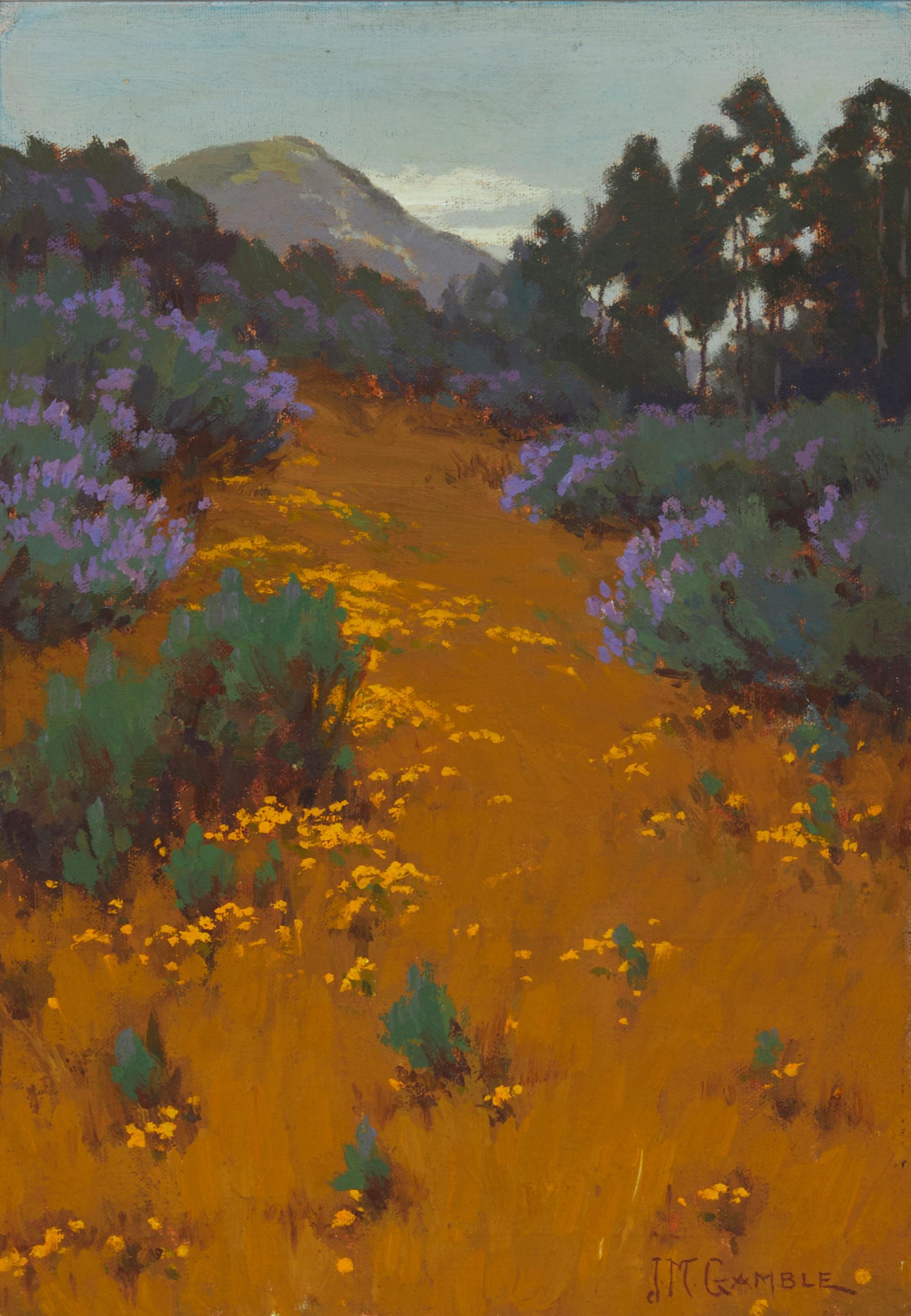John Gamble | Wildflowers in a landscape | MutualArt