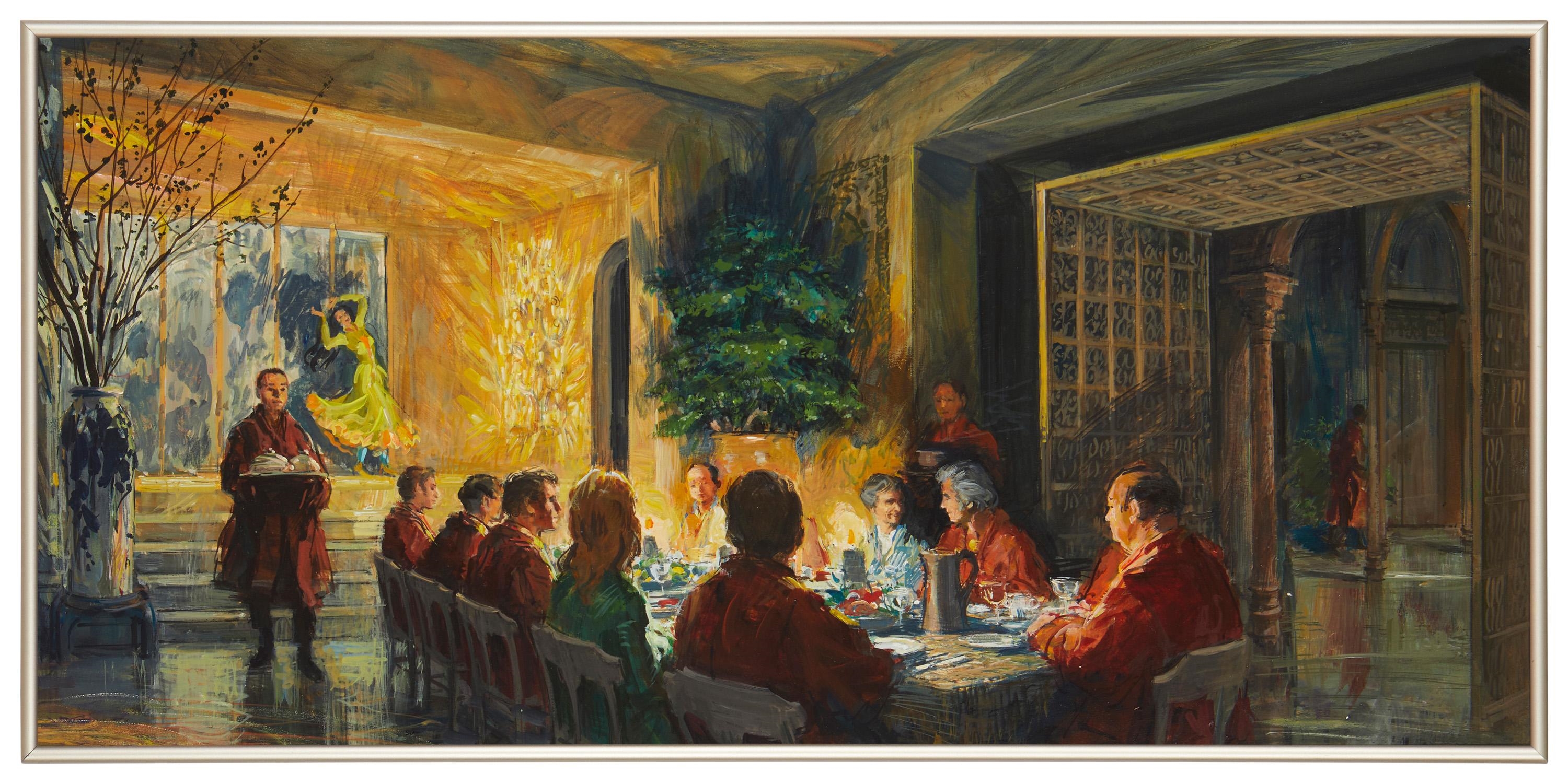 Mentor Charles Huebner | Figures seated at a table; Figures in a ...