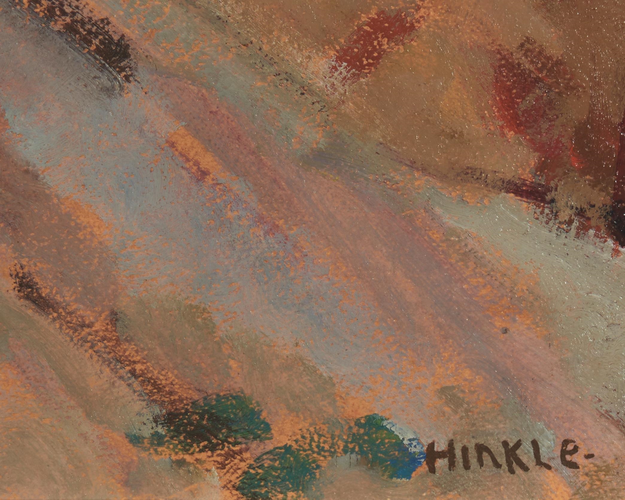 Clarence Hinkle | Portrait of a woman in a floral dress | MutualArt