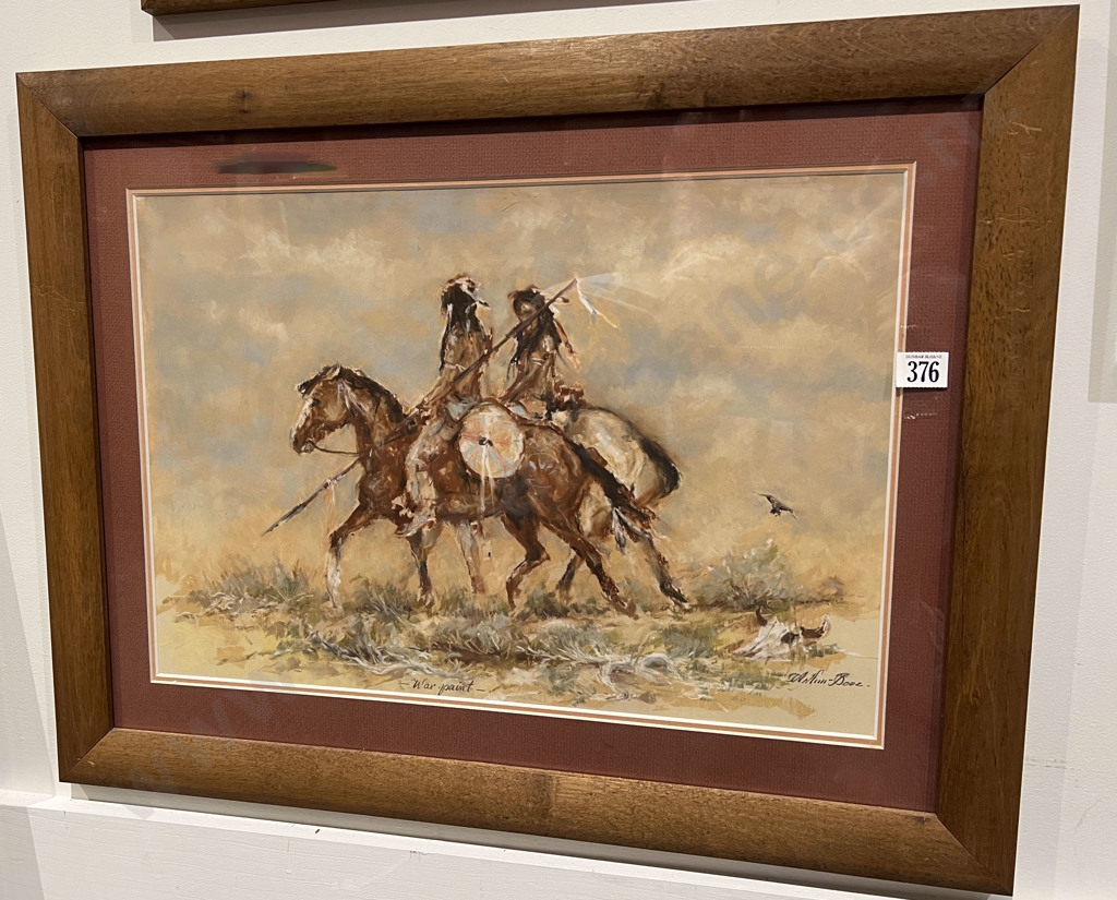 Arthur Albert Boos | Arthur Boos - War Paint - Pastel on Paper | MutualArt