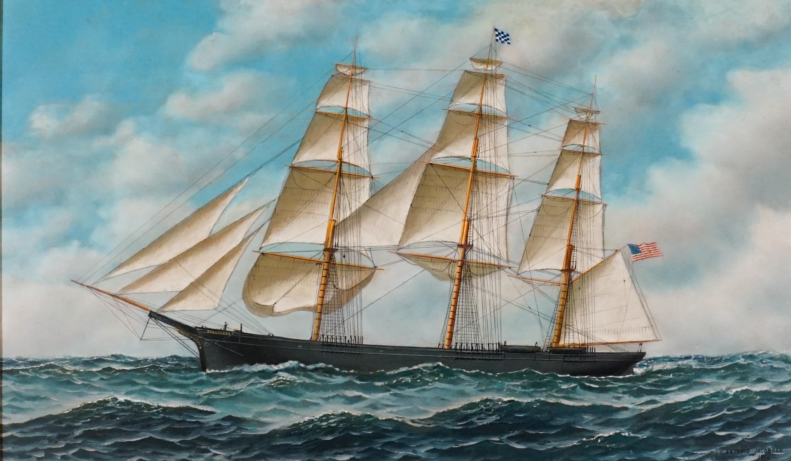 Antonio Jacobsen | American Clipper Ship 'Challenge' (1916) | MutualArt