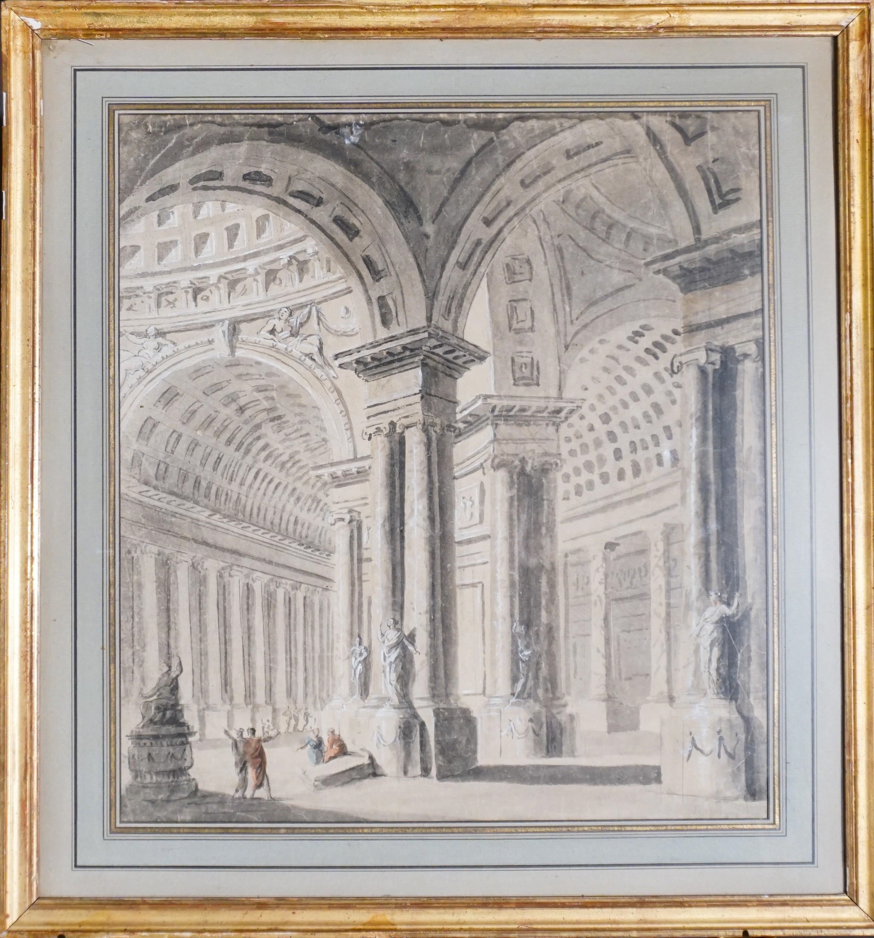 Giovanni Niccolo Servandoni | Interior View of Italian Cathedral ...