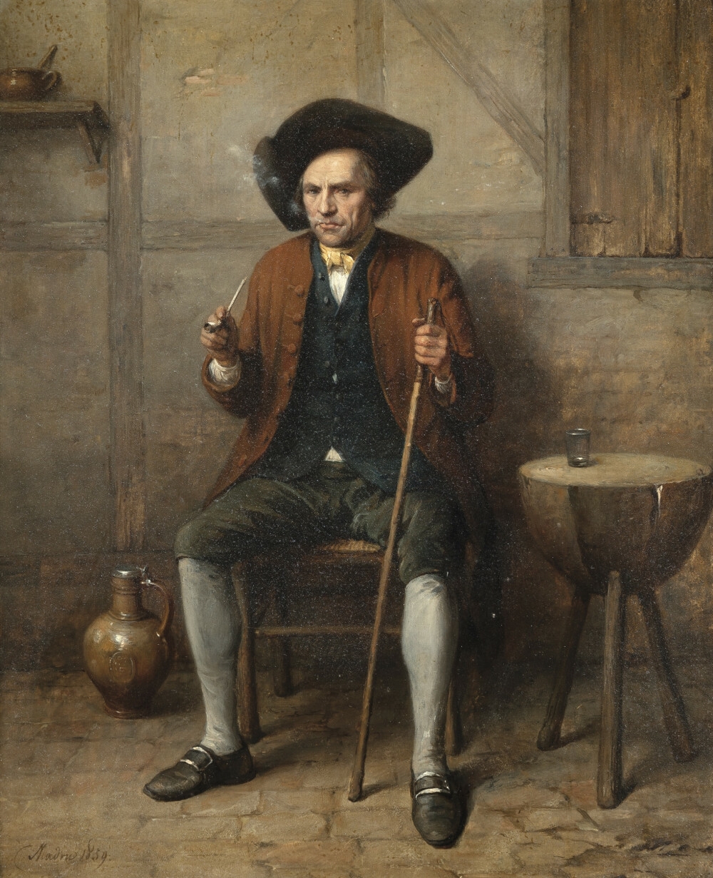Jean Baptiste Madou | Pipe Smoker (1859) (1859) | MutualArt