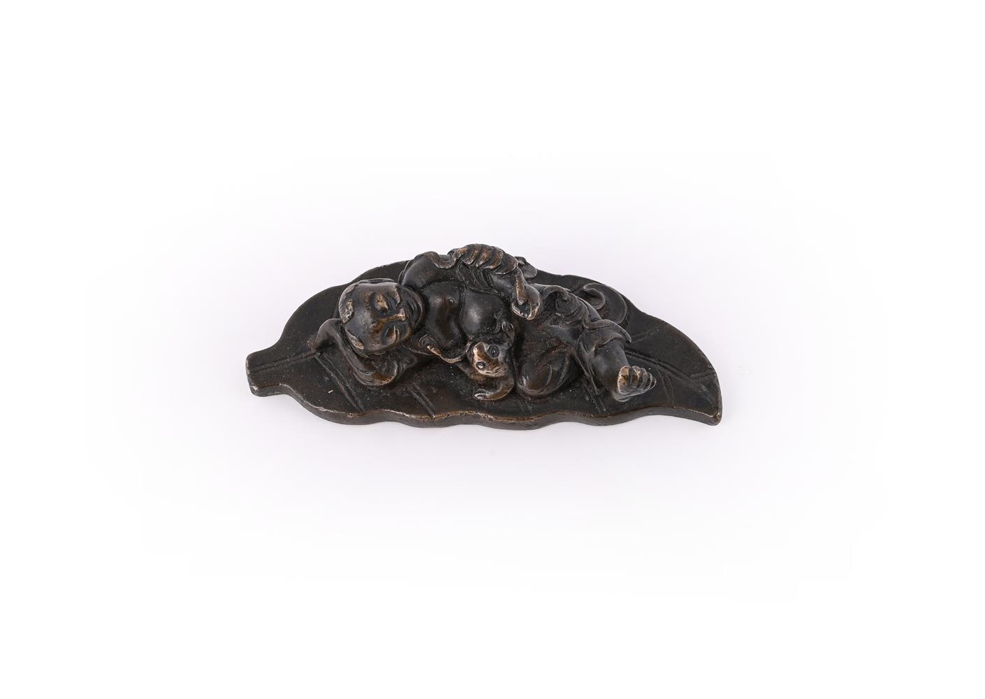 Chinese School, 17th century | A Chinese bronze scroll weight of Liu ...