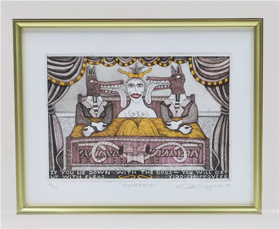 Michele D'Argent | Proverbs:4 hand coloured etching | MutualArt