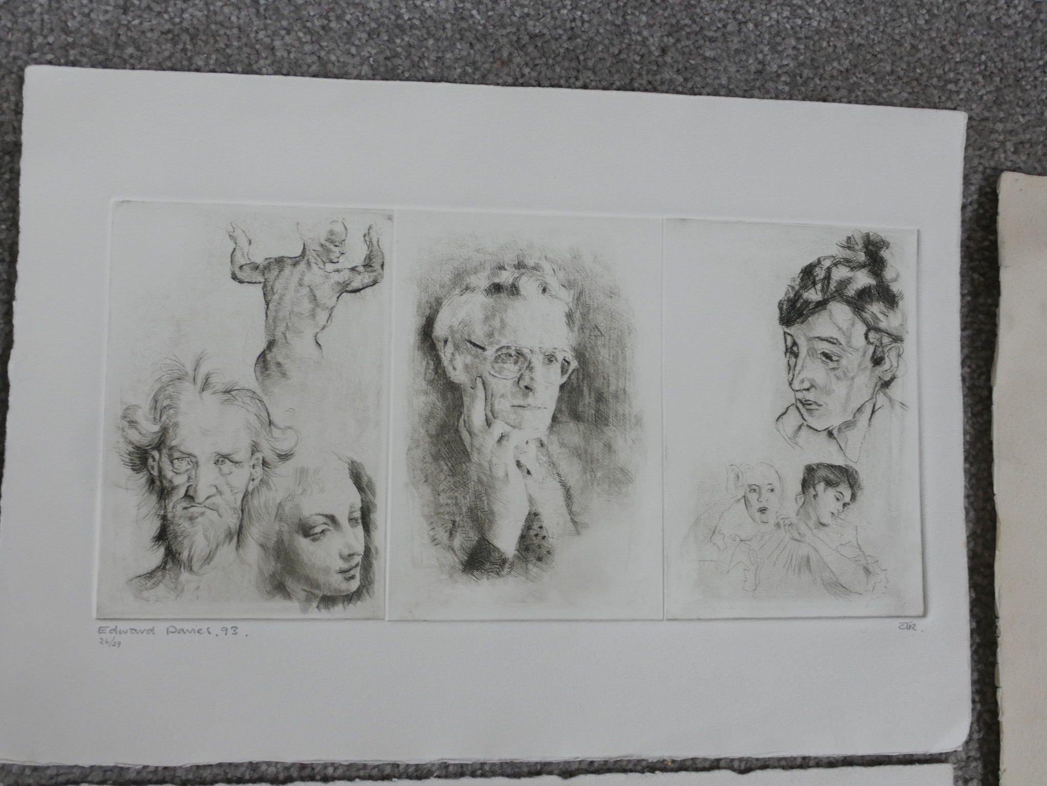 Edward Davies | Five unframed etchings | MutualArt