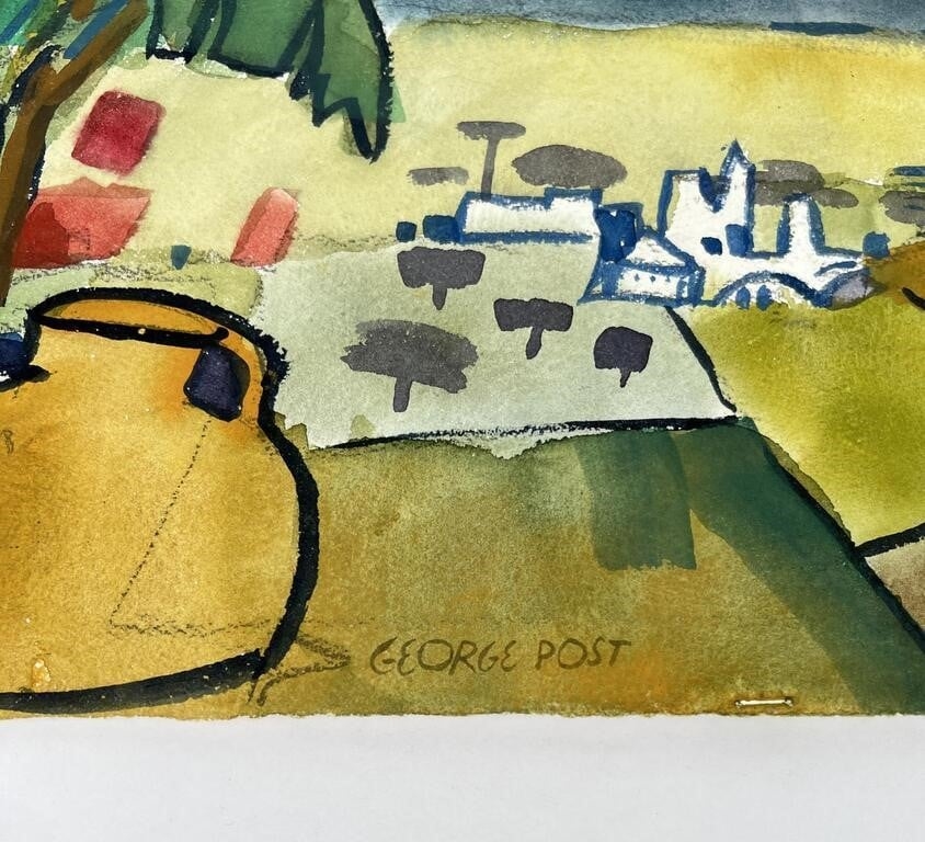 George Booth Post | George Booth Post Watercolor Painting | MutualArt