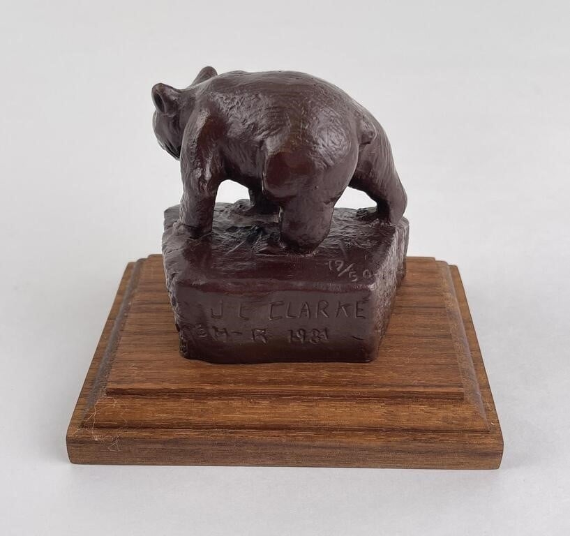 John L. Clarke | John Louis Clarke Bear Bronze Montana | MutualArt