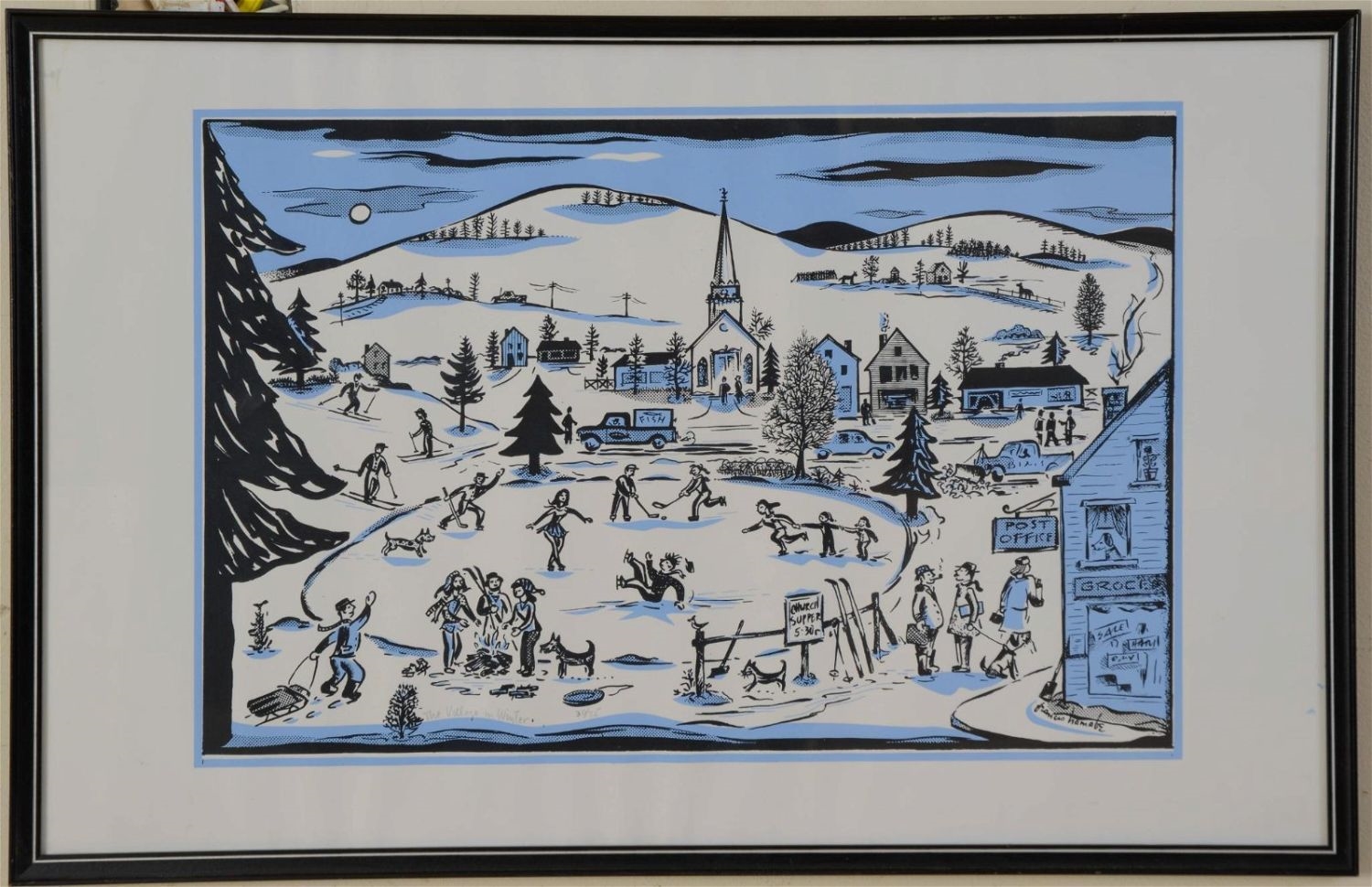Francis Hamabe | Village in Winter | MutualArt