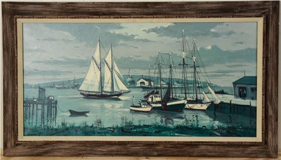 Charles Stepule | Harbor Scene | MutualArt