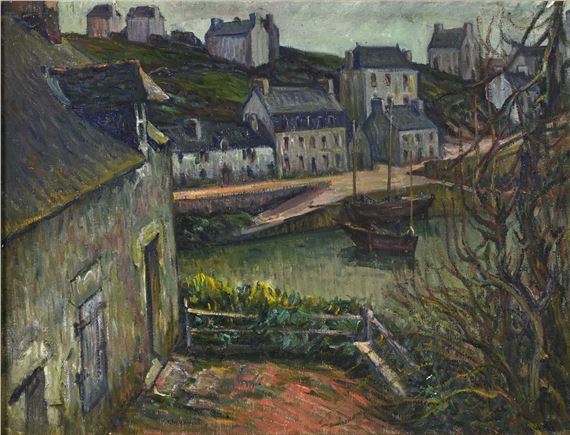 Jules Leray | Port de Doëlan, vue de la maison d'Henri MORET | MutualArt
