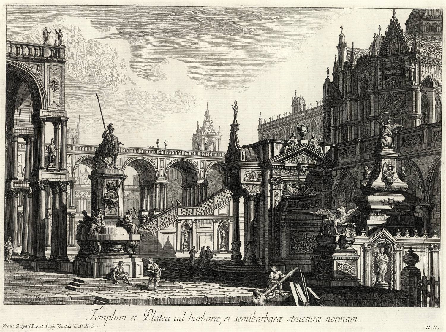 Pietro Gaspari | Templum et Platea ad barbarae, et semibarbarae ...