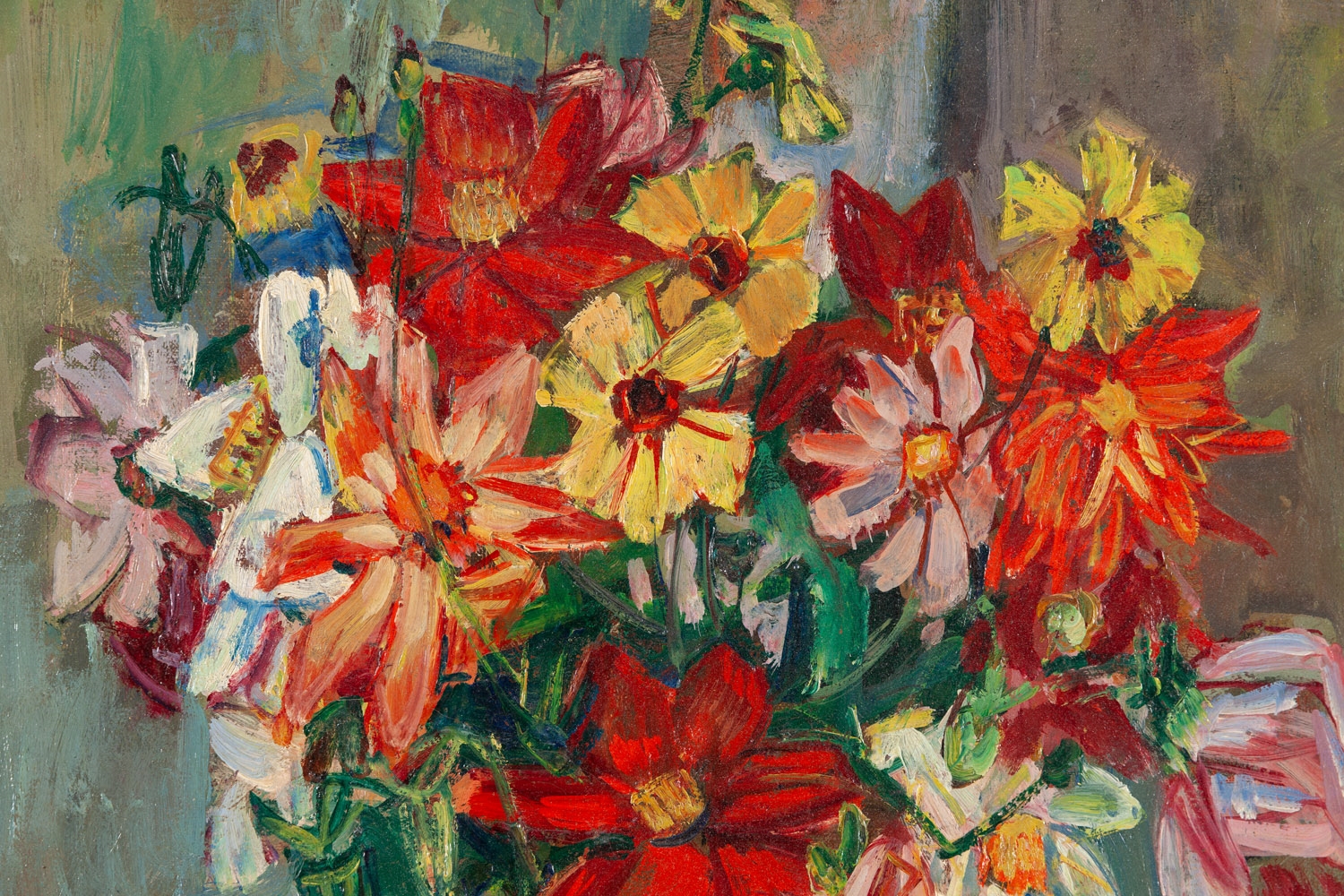 Henri Epstein | Kwiaty w dzbanku oil/canvas | MutualArt