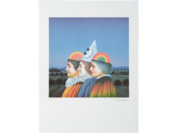 Josef Bramer | 3 Clowns (1948) | MutualArt
