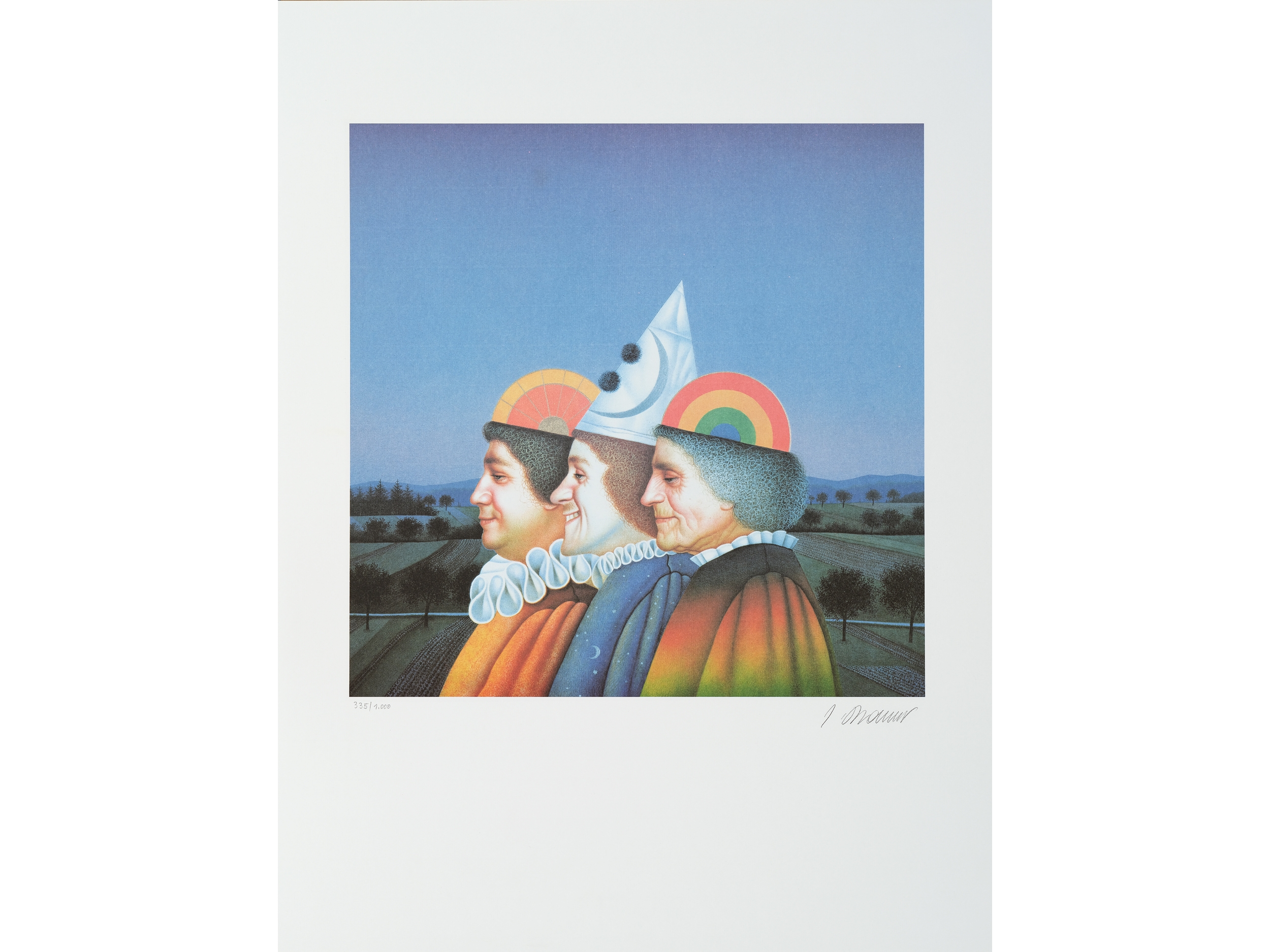 Josef Bramer | 3 Clowns (1948) | MutualArt
