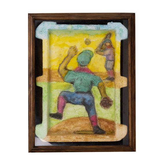 Mollie Simon | Mollie Simon ( American 1891 - ) Styrofoam Baseball Wall ...