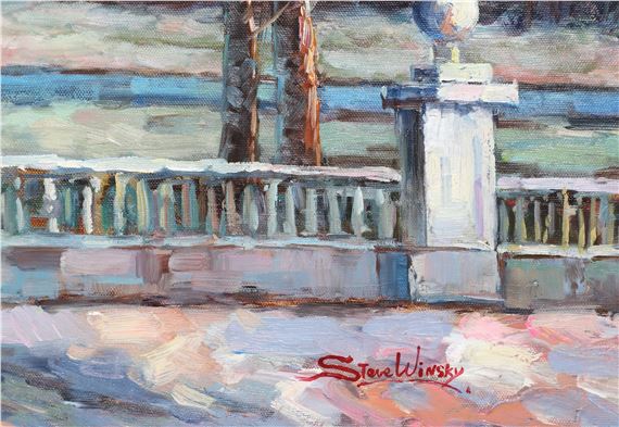 Steve Winsky | Stroller in the park; Women on a portico | MutualArt